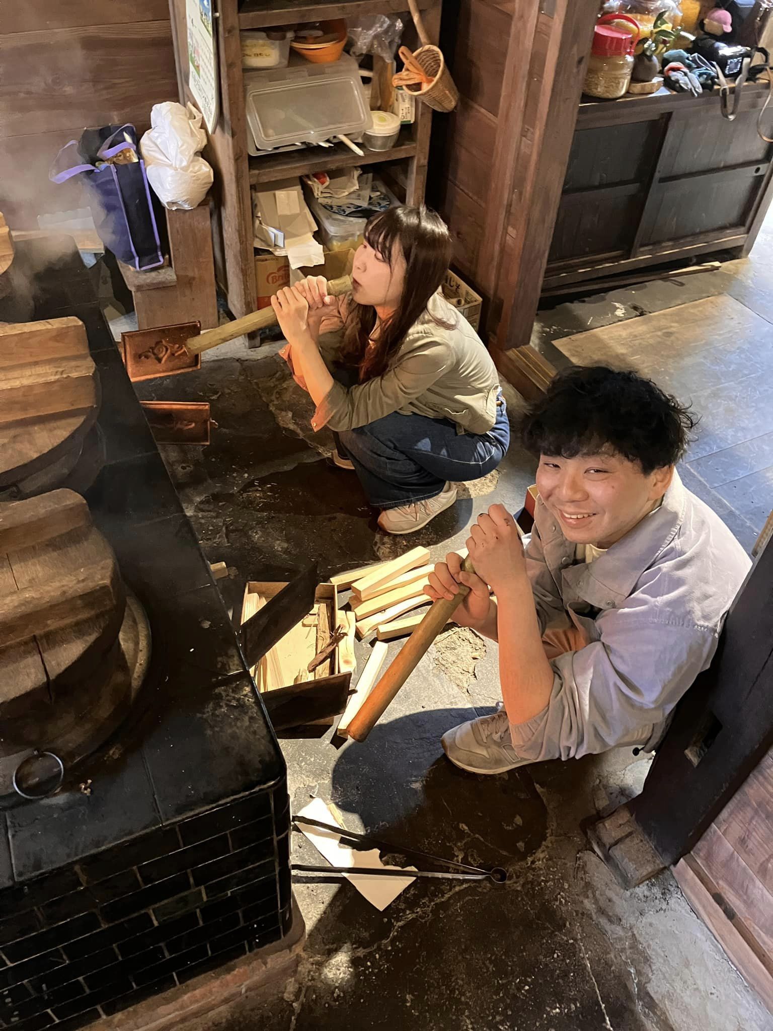 【今日のかまど炊き体験♫】 | okudo中村舎